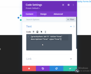Embed Gravity Forms shortcode | Desol int.